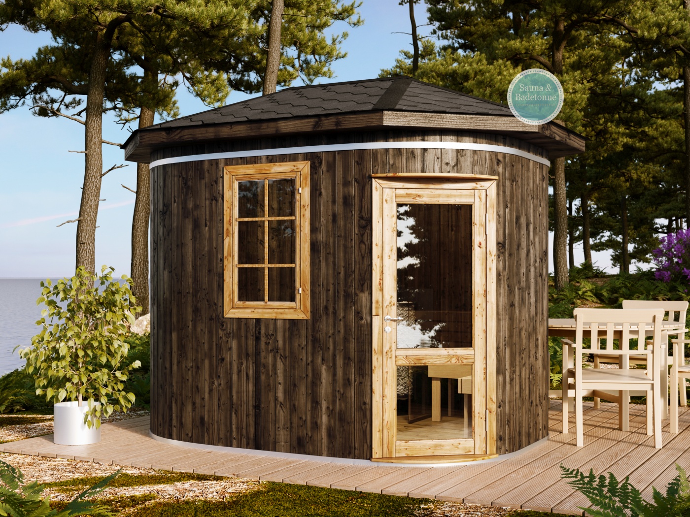 Ovale Sauna: Eine Einführung - Sauna Badetonne - Fasssauna und ...